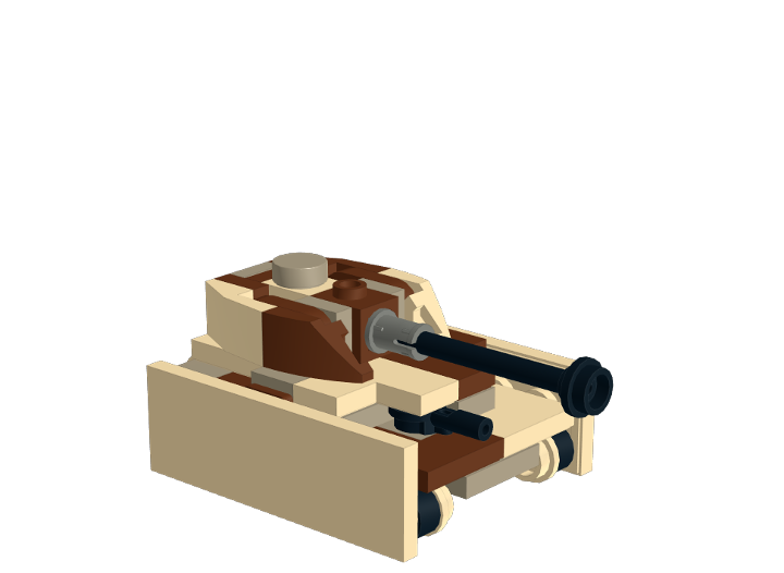 Micro brick battle panzer 4 H from BrickLink Studio [BrickLink]