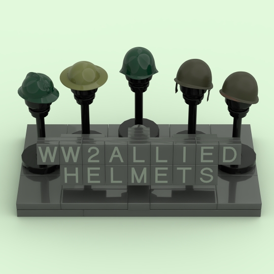 Custom pieces : WW2 Allied Helmets from BrickLink Studio [BrickLink]