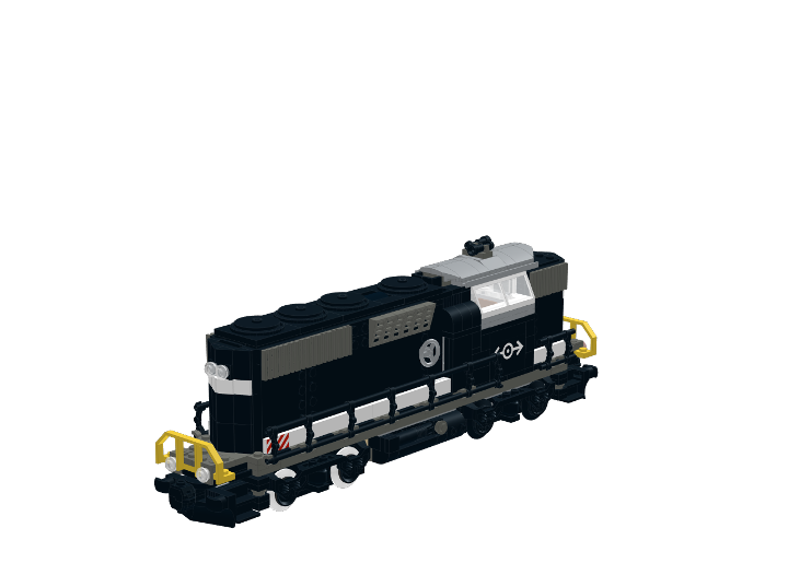 Heavy cargo train locomotive from BrickLink Studio [BrickLink]