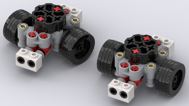 SIX STUD Virtual Pivot Steering from BrickLink Studio [BrickLink]