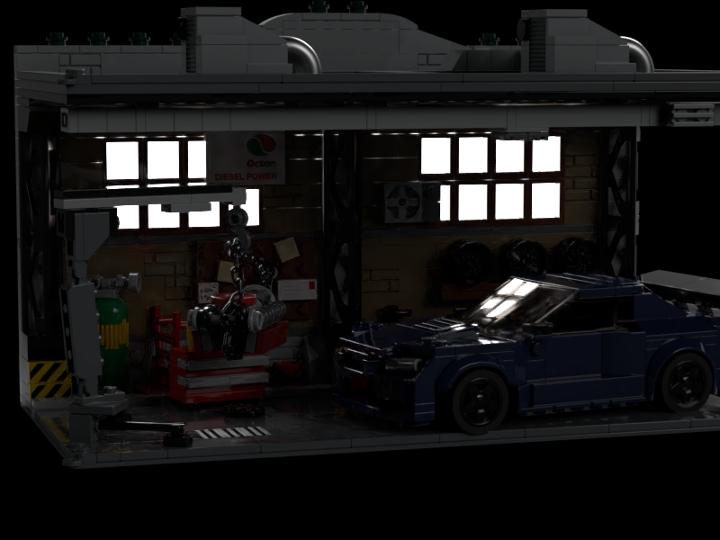 NFS MW garage from BrickLink Studio [BrickLink]