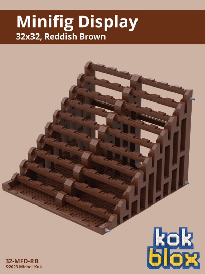 Minifig Display, 32x32, Reddish Brown from BrickLink Studio [BrickLink]