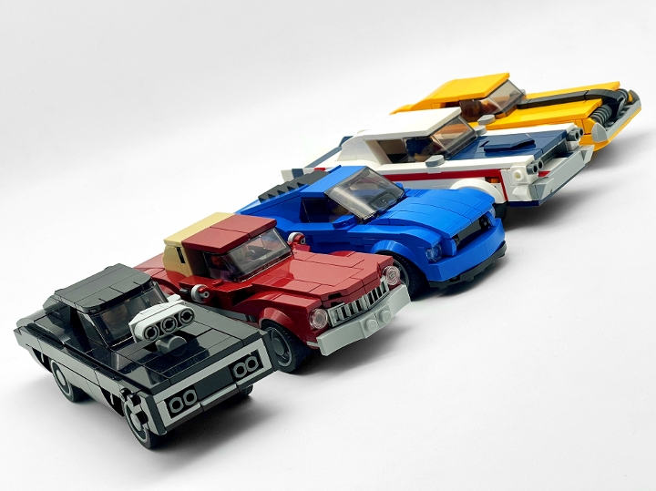 Muscle Car Vehicle Pack #3 from BrickLink Studio [BrickLink]