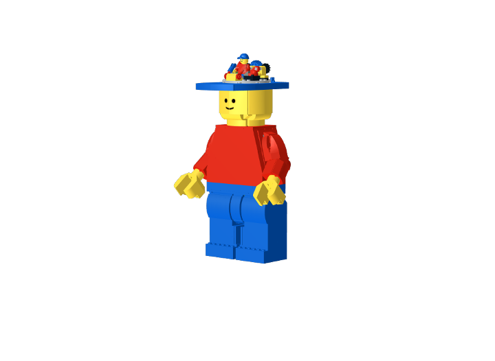 Up-Scaled LEGO® Minifigure (no dome piece) from BrickLink Studio ...