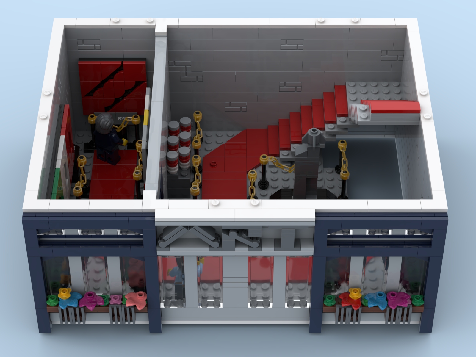 [Modern Art Museum with Roof Top Bar] [BrickLink]