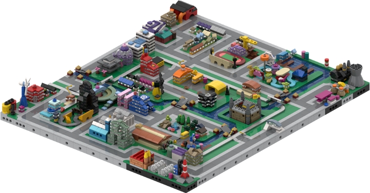 Mini Modular City V2 from BrickLink Studio [BrickLink]