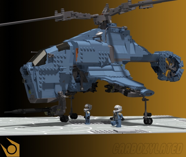 Hunter Chopper from "Half Life 2" from BrickLink Studio [BrickLink]