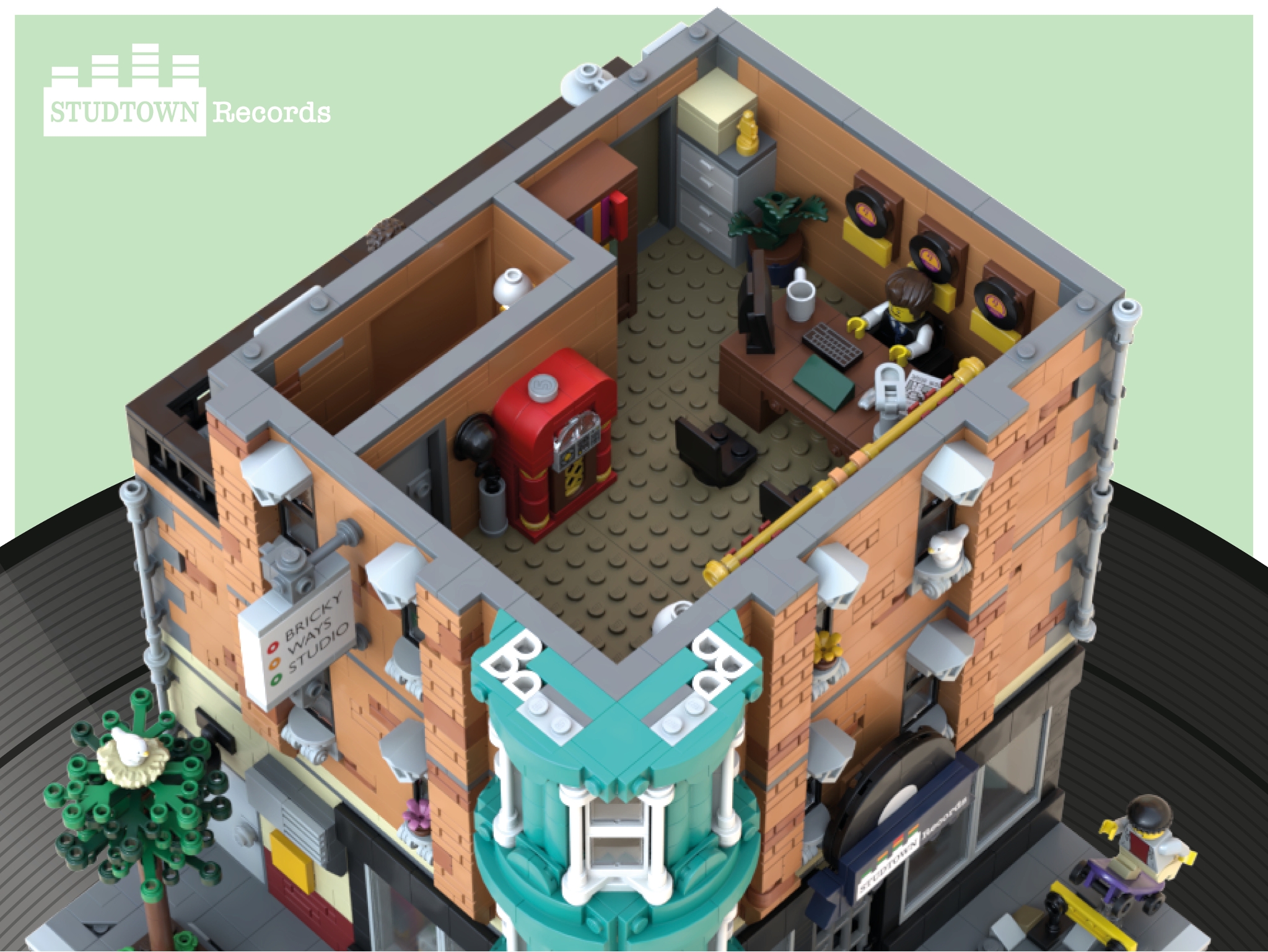 [Studtown Records Modular Building] [BrickLink]