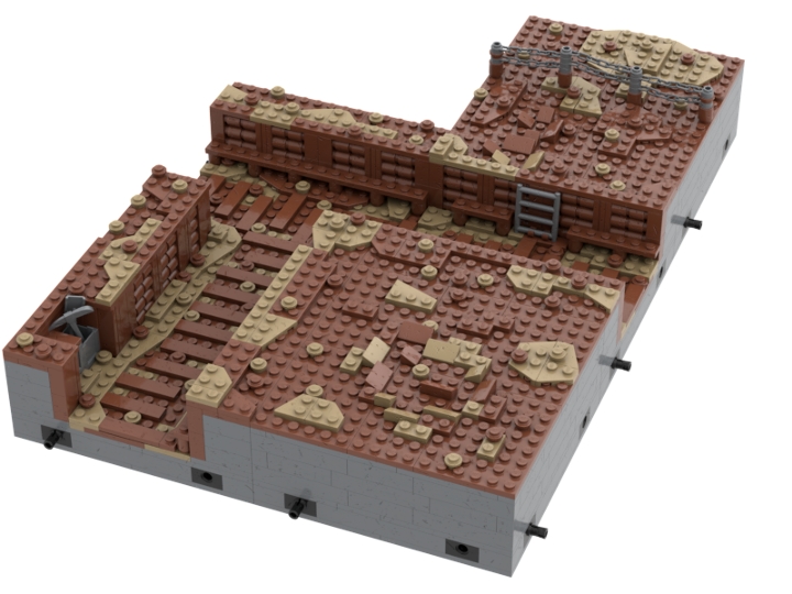 Modular Trench (straight) from BrickLink Studio [BrickLink]