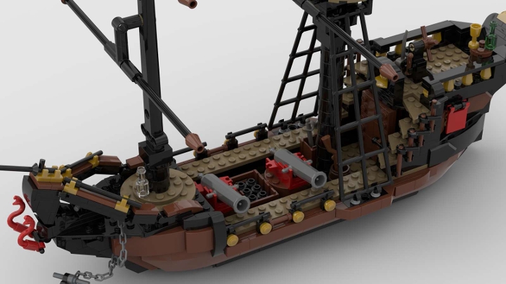 Small Pirate Ship/ Sloop v2.0 from BrickLink Studio [BrickLink]