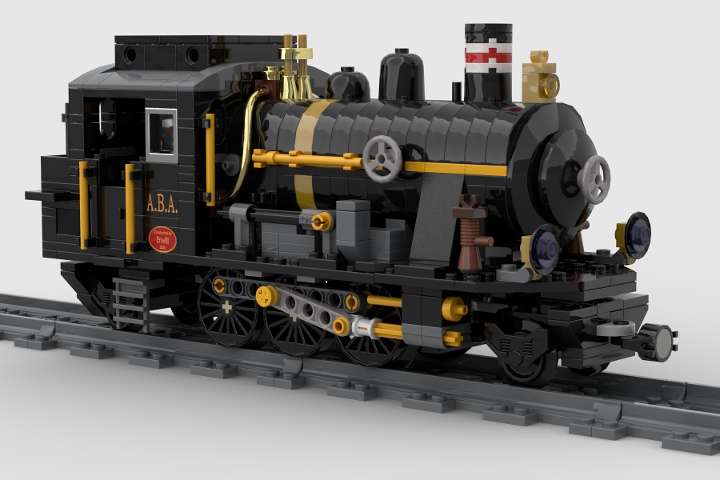 Steam locomotive Danish ABA 40-42 from BrickLink Studio [BrickLink]