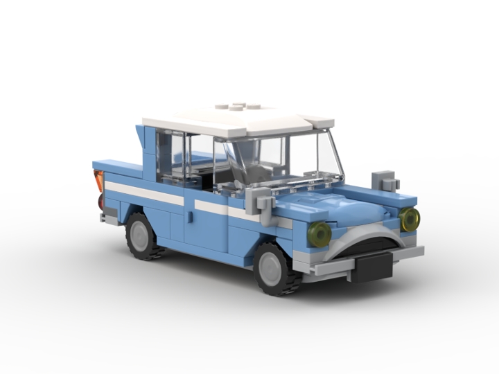 Medium Blue 1962-1967 Ford Anglia Saloon from BrickLink Studio [BrickLink]