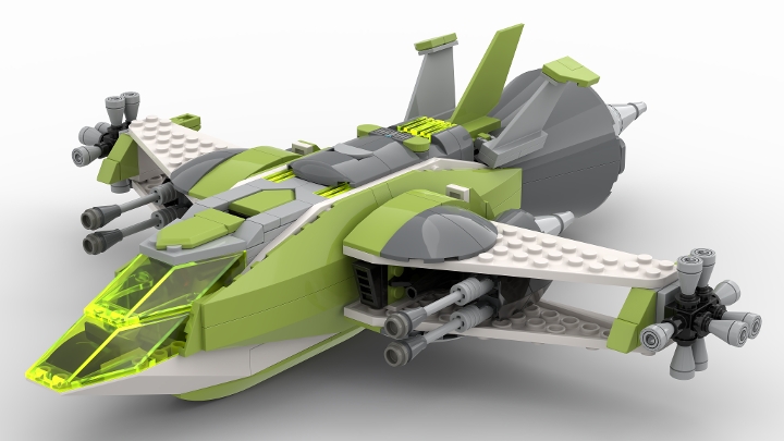 QF-20 Quetzal starfighter from BrickLink Studio [BrickLink]