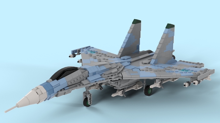 Su-27S from BrickLink Studio [BrickLink]