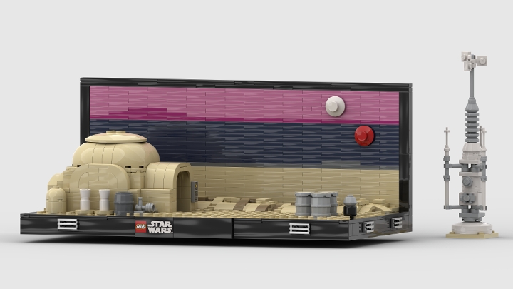 Star Wars Binary Sunset Diorama from BrickLink Studio [BrickLink]