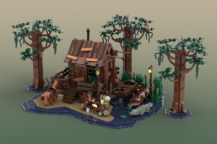 Wild West swamp hut from BrickLink Studio [BrickLink]