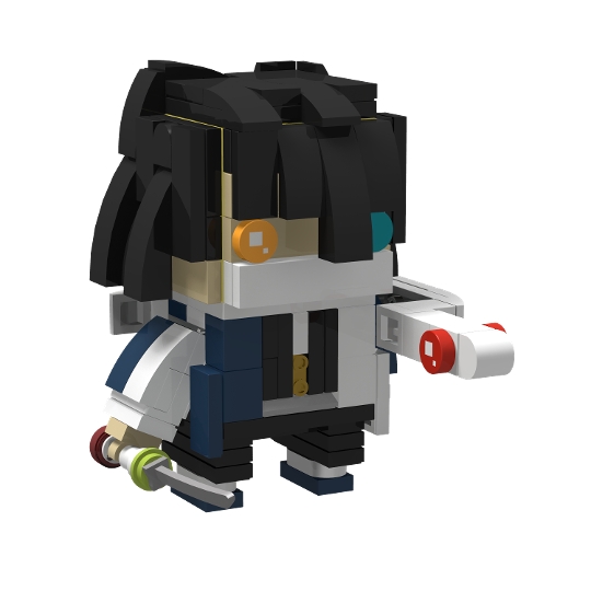 Obanai and Kaburamaru Brickhead from BrickLink Studio [BrickLink]