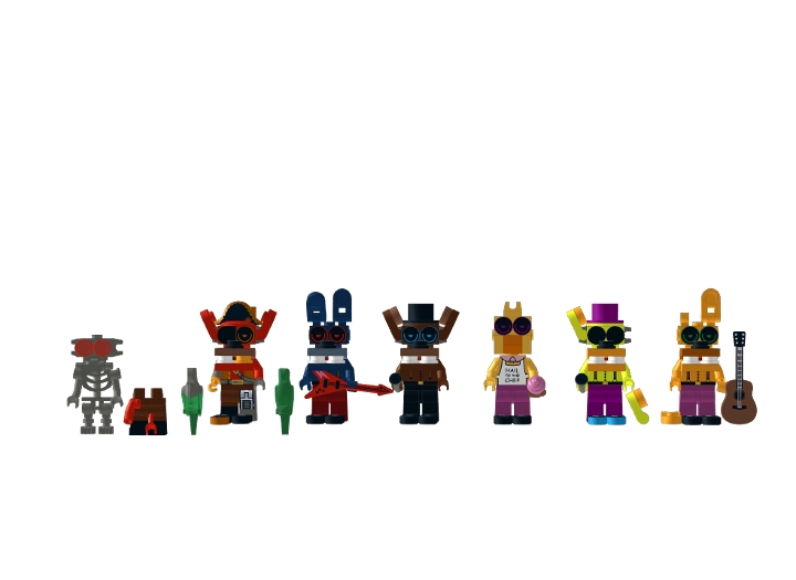 Custom FNaF Animatronics (FNaF by Scott Cawthon) from BrickLink Studio ...