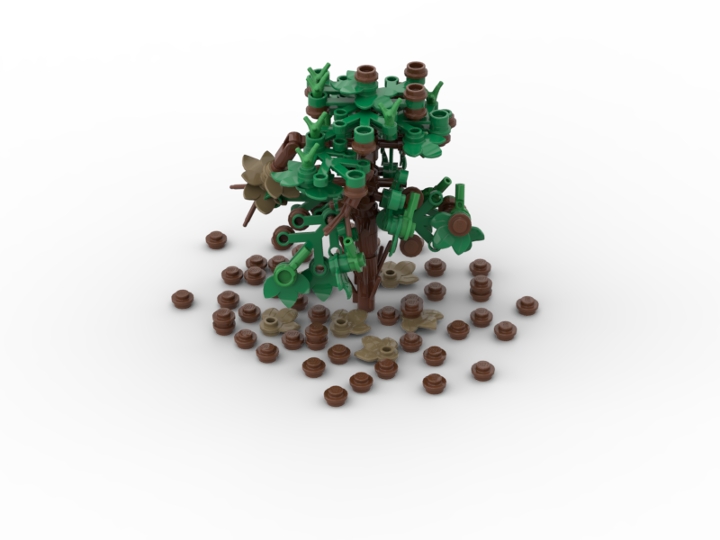 Hazelnut Tree Ready for Fall Harvest from BrickLink Studio [BrickLink]