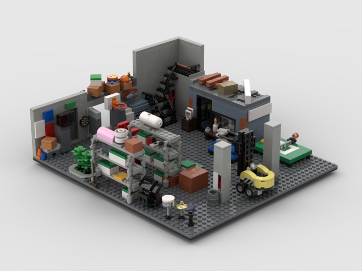 The Office Lego Warehouse from BrickLink Studio [BrickLink]