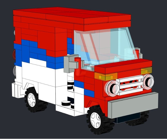Classic Canada Post Mail Truck From BrickLink Studio BrickLink 