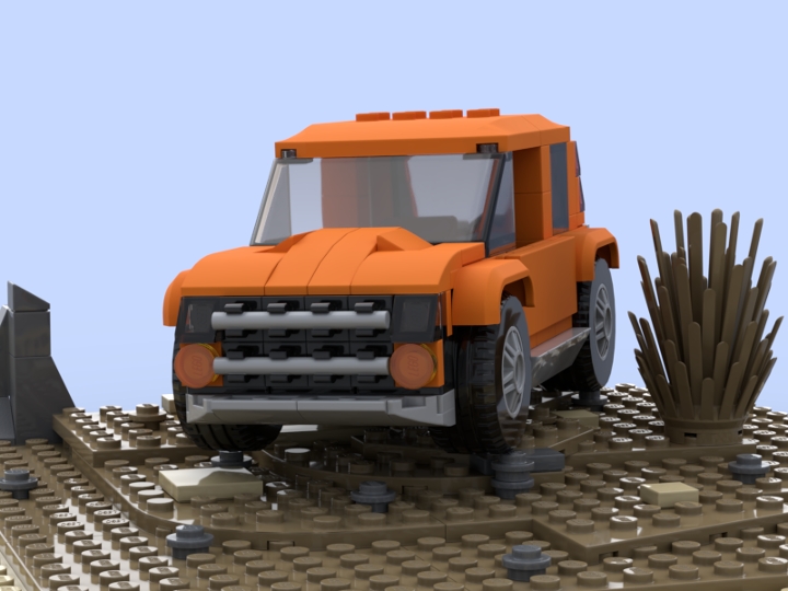 Lego Offroad Car MOC (6-8 studs wide) from BrickLink Studio [BrickLink]