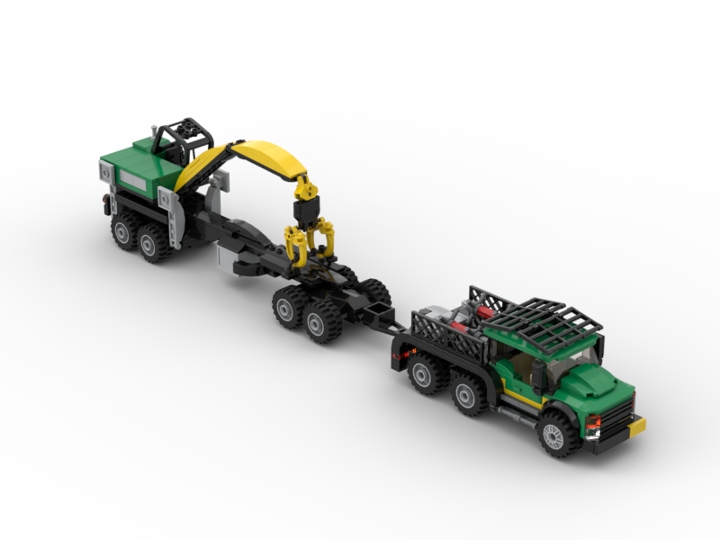 Knuckle Boom Loader and 6x6 from BrickLink Studio [BrickLink]