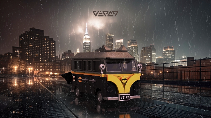 Volkswagen T1 - Batmobile edition from BrickLink Studio [BrickLink]
