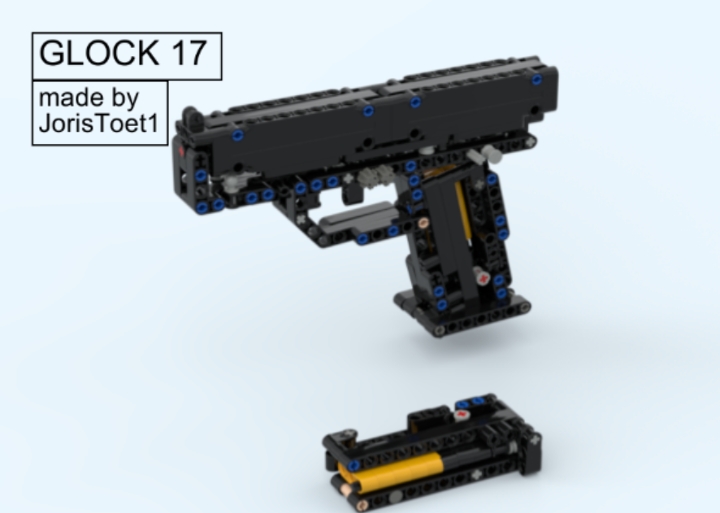 Lego Glock 17 from BrickLink Studio [BrickLink]