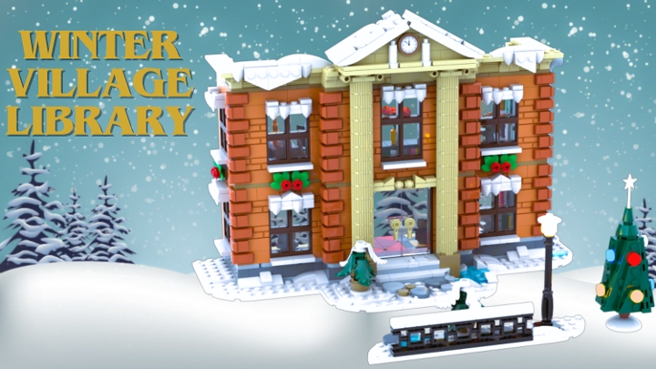 Winter Village Library from BrickLink Studio [BrickLink]