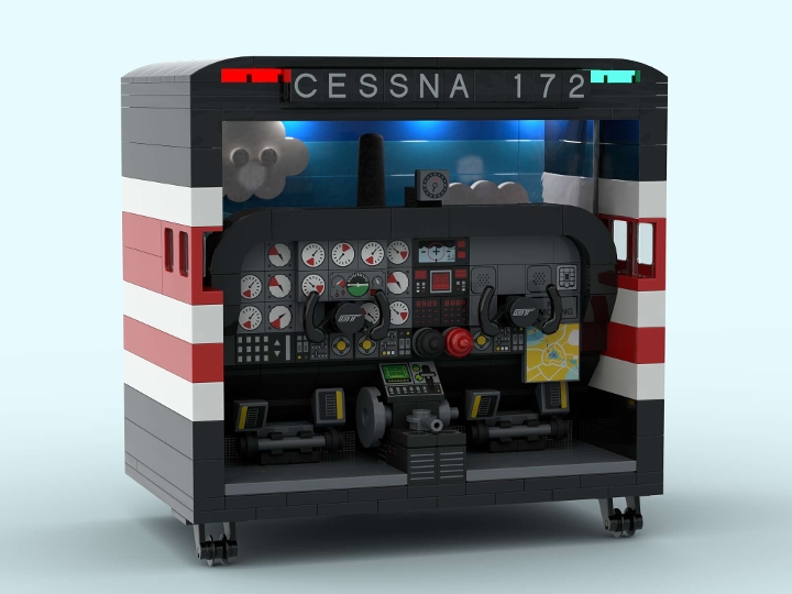 Cessna 172 Cockpit from BrickLink Studio [BrickLink]