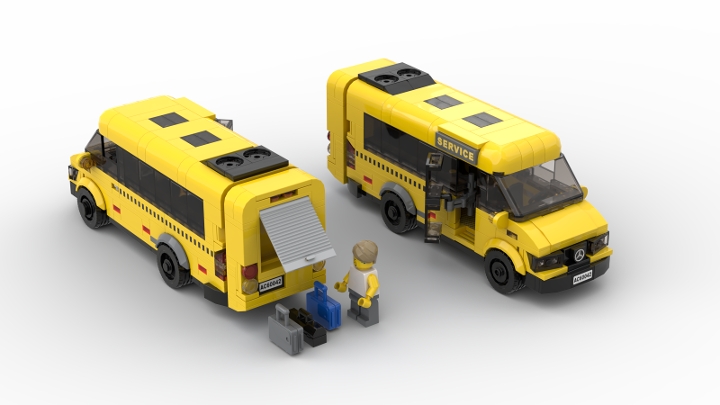 Lego Taxi Van Mercedes-Benz MOC by 2MK Garage from BrickLink Studio ...