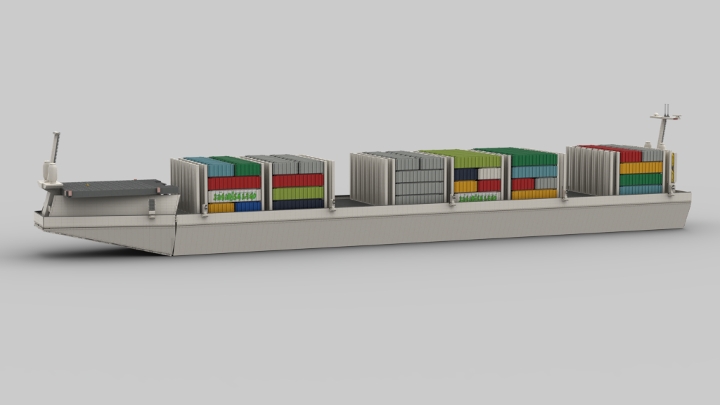 Autonomous Container Ship from BrickLink Studio [BrickLink]