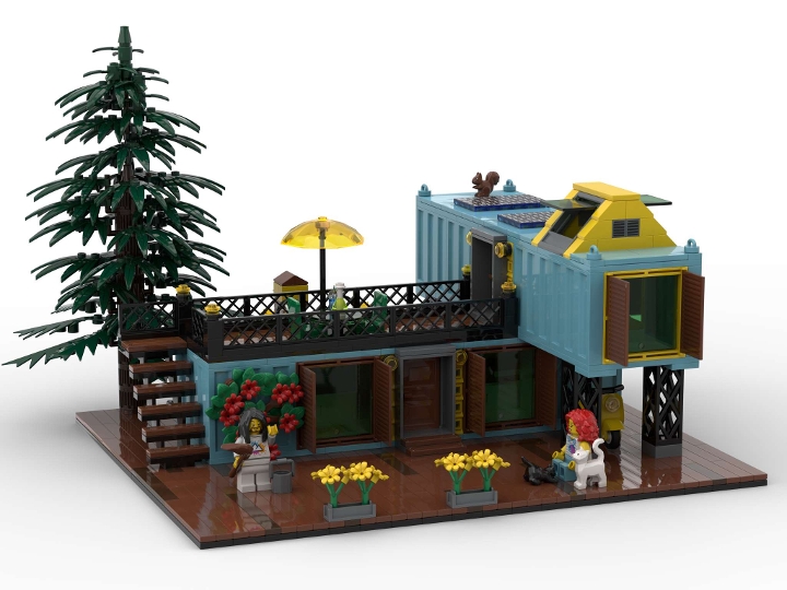 Shipping Container House from BrickLink Studio [BrickLink]