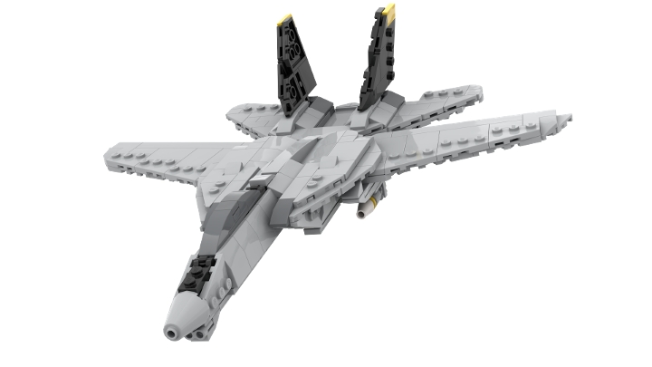 1:72 scale F-14 Tomcat from BrickLink Studio [BrickLink]