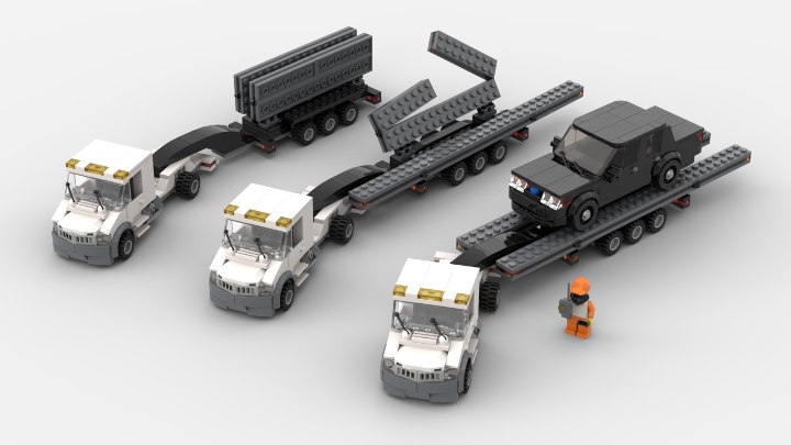 LEGO trailer truck MOC by 2MK Garage from BrickLink Studio [BrickLink]