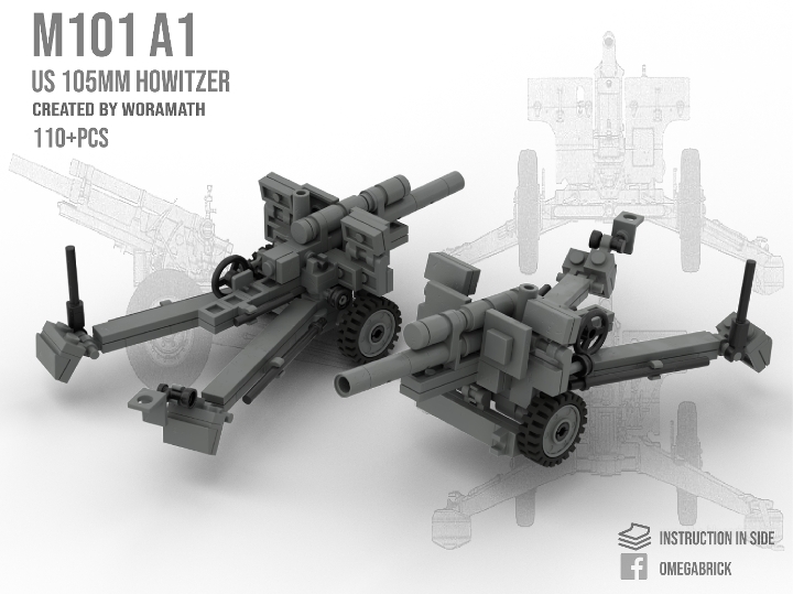 M101A1 from BrickLink Studio [BrickLink]