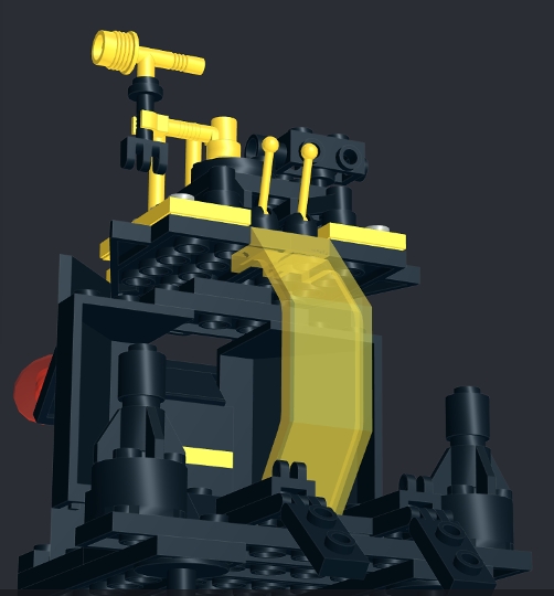 Blacktron Base and BT-7 from BrickLink Studio [BrickLink]