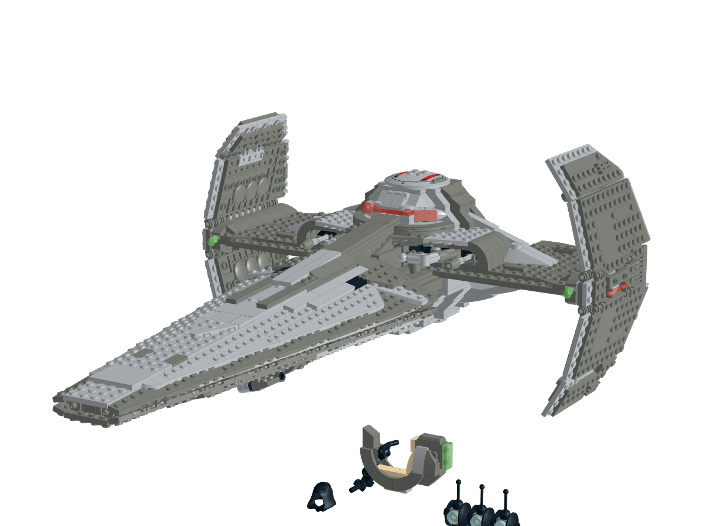 Sith Infiltrator "Scimitar" from BrickLink Studio [BrickLink]