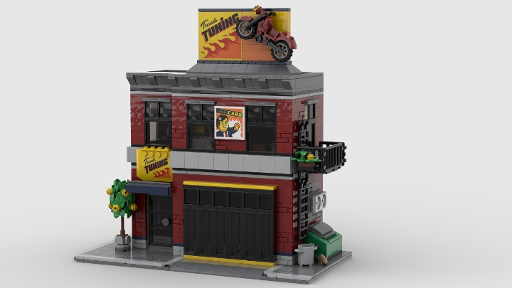 motorcycle tuningworkshop from BrickLink Studio [BrickLink]