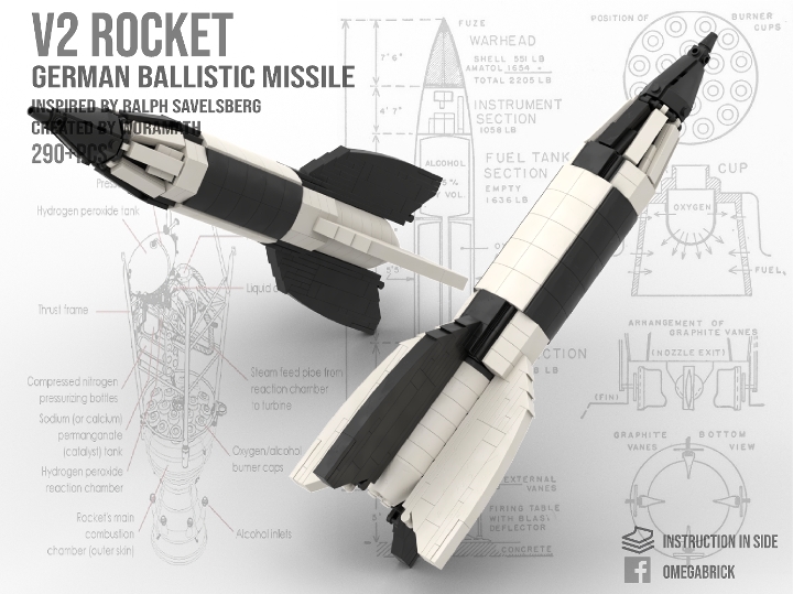V2 Rocket from BrickLink Studio [BrickLink]