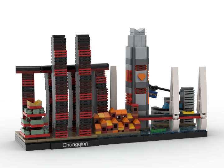 Chongqing Skyline from BrickLink Studio [BrickLink]