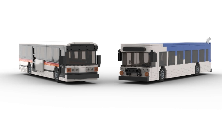 2 Generations of Buses from BrickLink Studio [BrickLink]