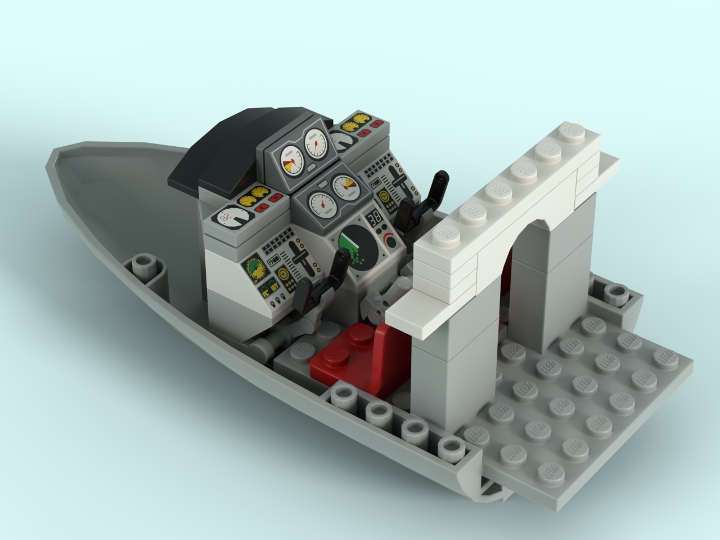 Aircraft Cockpit (8 Stud wide) from BrickLink Studio [BrickLink]