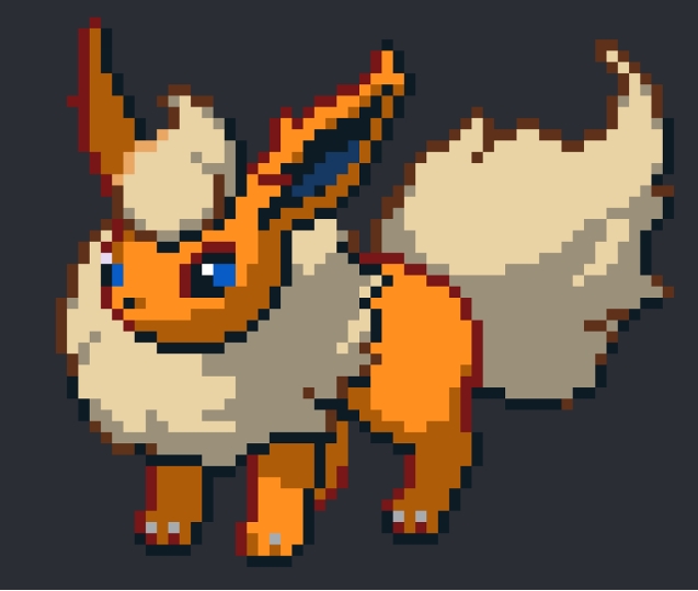 Flareon Pixel Art Mosaic from BrickLink Studio [BrickLink]