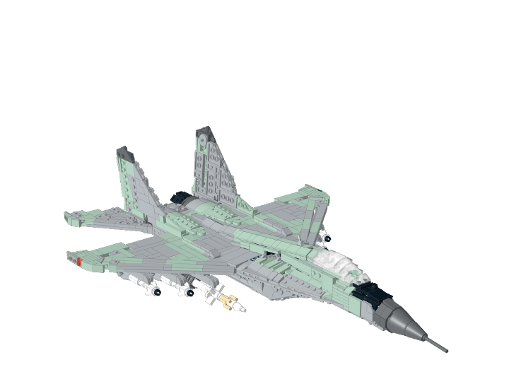 Mig-29 9.12 Fulcrum-a from BrickLink Studio [BrickLink]