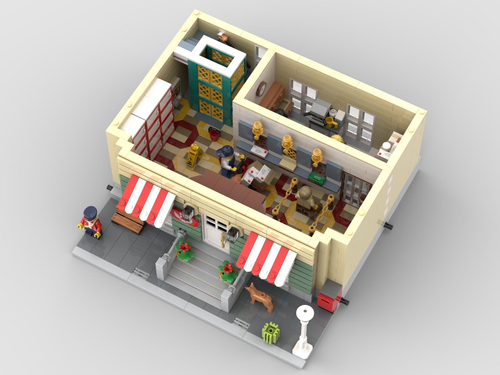 [Modular Post Office in Neoclassical style] [BrickLink]