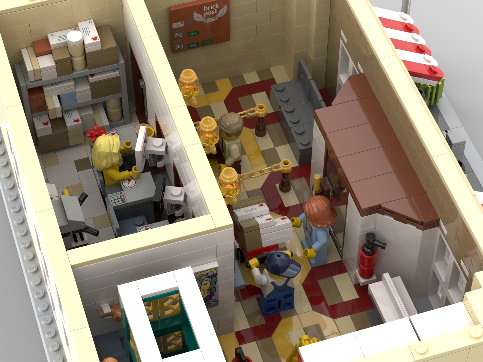 [Modular Post Office in Neoclassical style] [BrickLink]