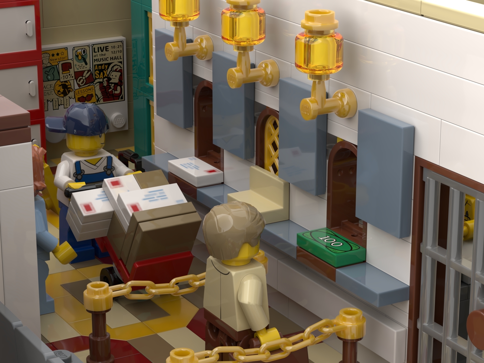 [Modular Post Office in Neoclassical style] [BrickLink]