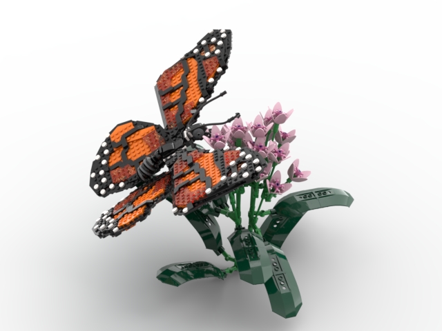 Monarch Butterfly, Nymphalidae Family from BrickLink Studio [BrickLink]
